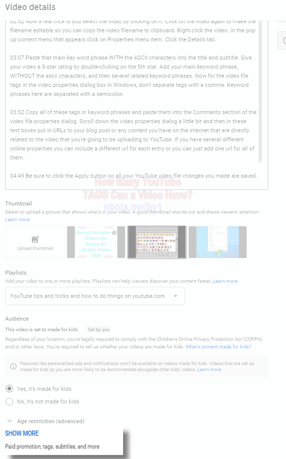  Easy YouTube Tagger Bookmarklet App 2022 Scrapers N Bots Blog